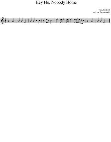 Hey Ho Nobody Home - Free - Digital Download – Bytown Instruments
